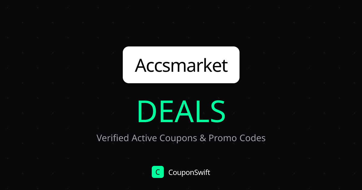 Accsmarket Coupon Codes (July 2026): 9% Off